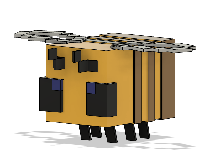 STL file Minecraft Bee 🐝・Design to download and 3D print・Cults